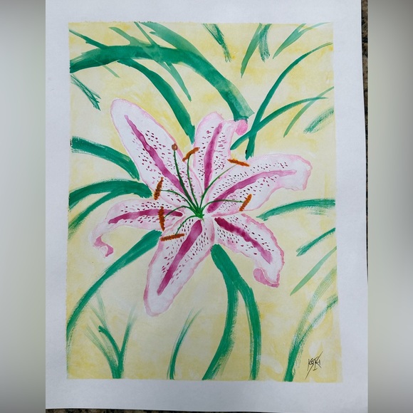 Art | Stargazer Lily Original Artwork 11 X 14 | Poshmark